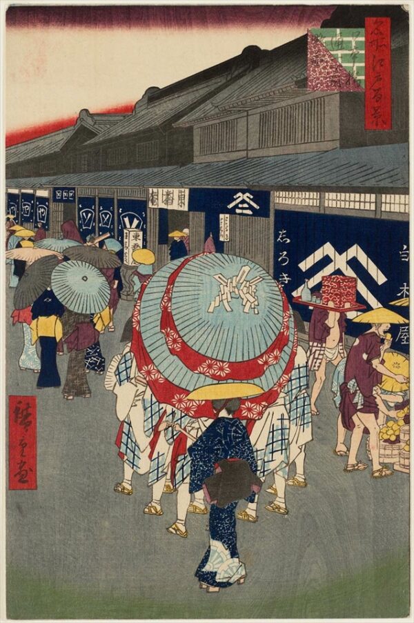 Nihonbashi Bridge and Edobashi Bridge, by Utagawa Hiroshige ...