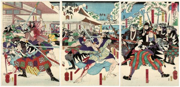 Japanese samurai warrior woodblock prints (musha-e of ukiyo-e ...