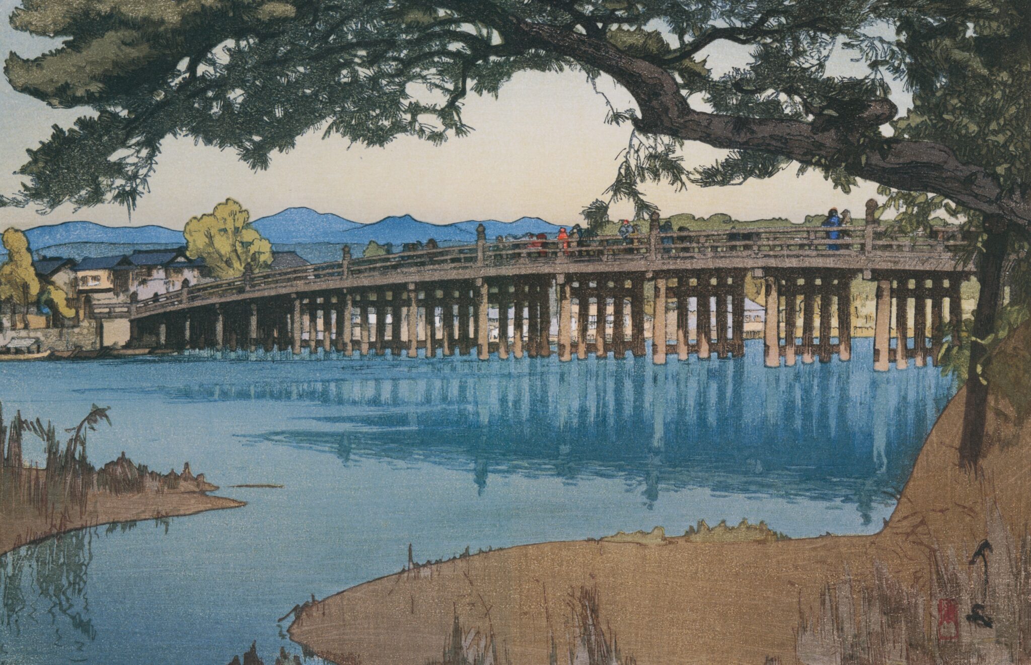 Fujiyama from Okitsu, by Yoshida Hiroshi - Masterpieces of Japanese Culture